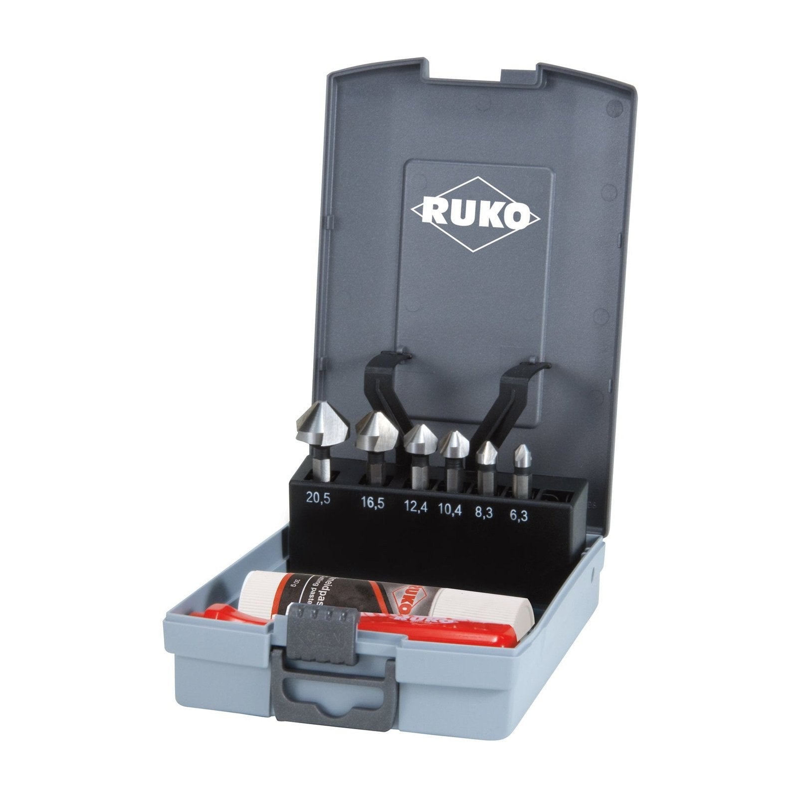 Ruko 102319RO Assortimento di svasatori con attacco da 1/4" in Hss, in